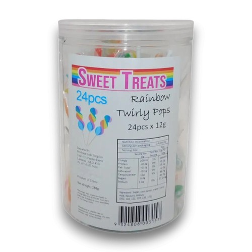 Sweet Treats Rainbow Twirly Pops (24 x 12g Tub) | eBay