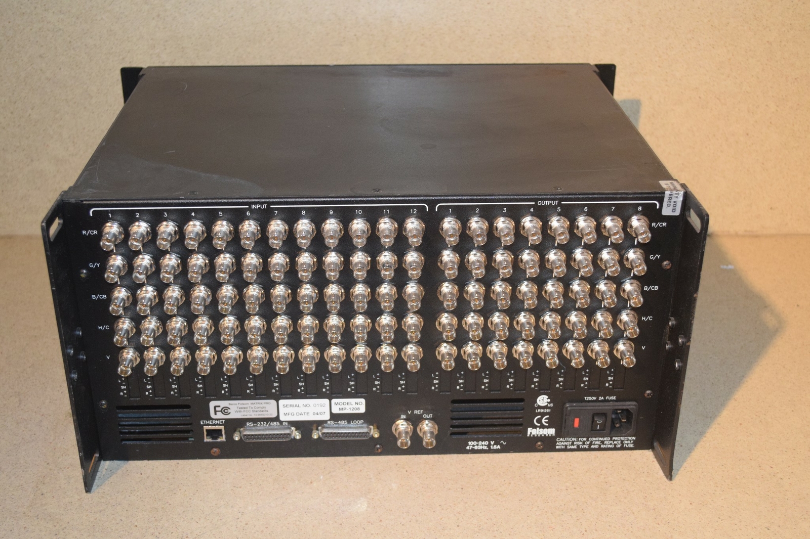 FOLSOM MATRIX PRO MATRIXPRO 12X8 MODEL MP-1208 VIDEO SWITCHER (IPB40 ...