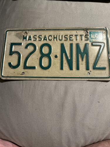 August 1990 Massachusetts License Plate Tag 528 NMZ | eBay
