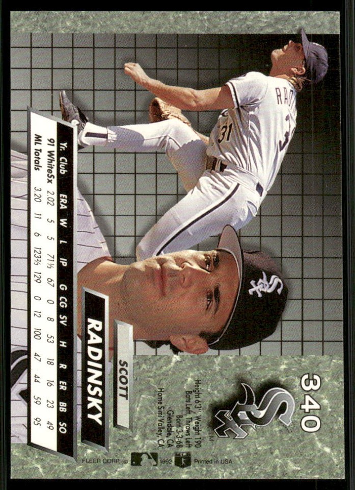 1992 Ultra #340 Scott Radinsky | eBay