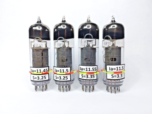 6I1P / 6И1П / 6U1 / ECH81 / 6AJ8 MATCHED QUAD (4pcs) TUBES / VALVES NEW ...