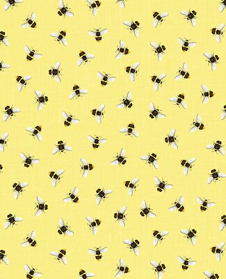 Fabric Bees Black on Yellow TIMELESS TREASURES Cotton 1/4 Yard C7575 | eBay