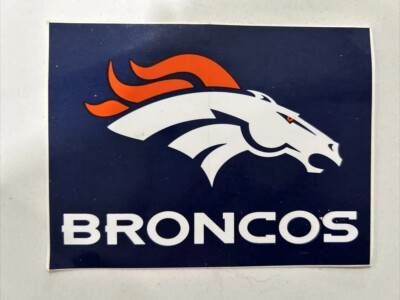 Denver Broncos NFL Football Color Logo Sports Sticker 4.5"x3.25" - Free ...