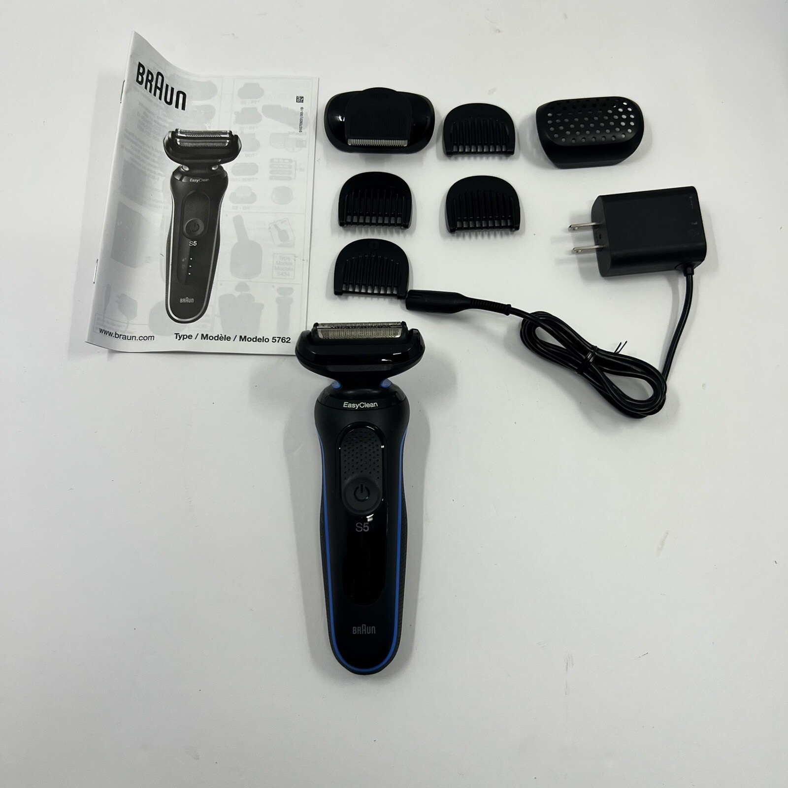 Braun Series 5 5762 Mens Black Rechargeable Wet Dry Electric Body ...