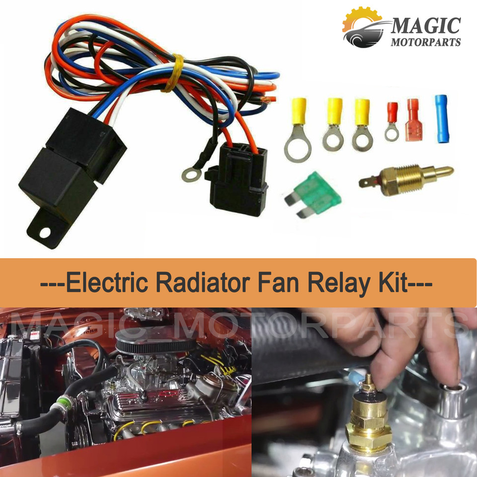 Universal Thermostat Temp Control Switch Radiator Cooling Electric Fan ...