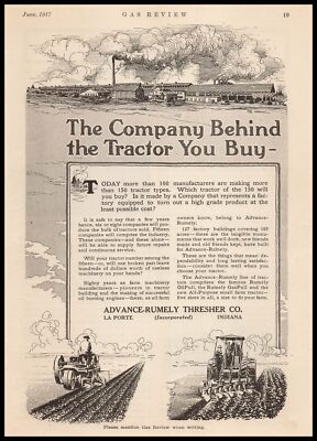 1917 Advance Rumely Thresher Company La Porte Indiana Tractors Vintage ...
