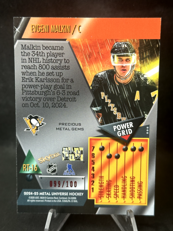 2024-25 Metal Universe Hockey Evgeni Malkin Retro Red Precious Metal ...