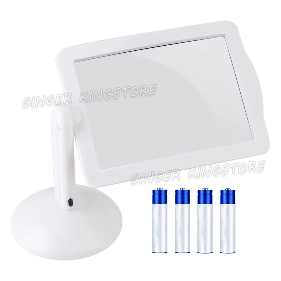 Desk Magnifier Magnifying Glass Holder LED Light Tool Large Lens ...
