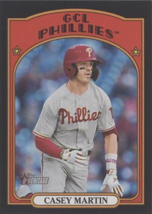 2021 Topps Heritage Minor League Edition - Casey Martin #105 Black ...