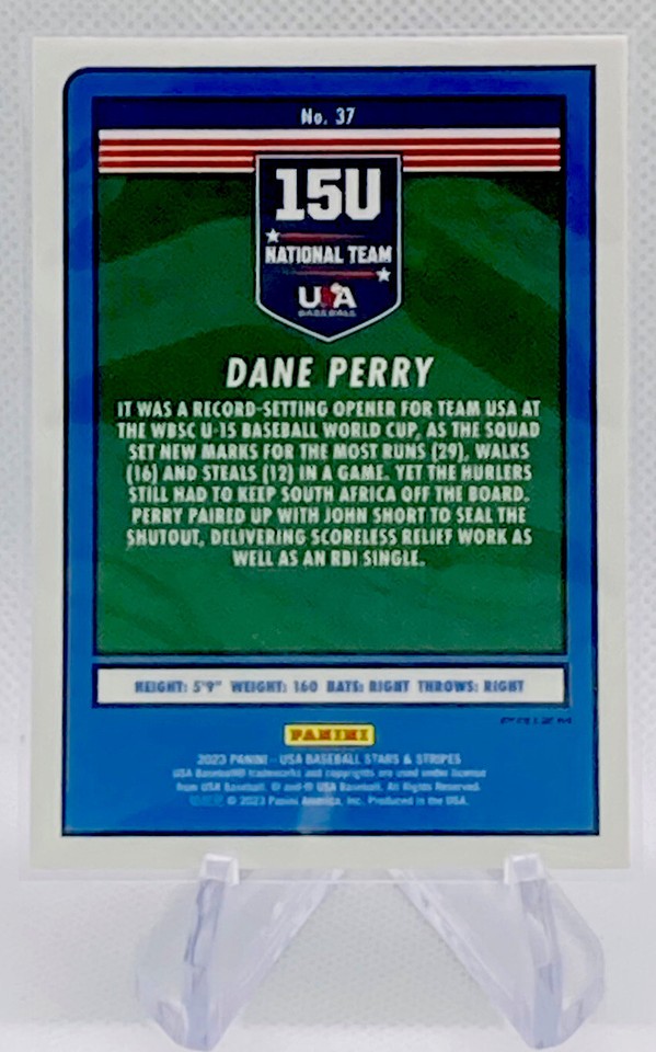 2023 Panini USA Stars & Stripes Dane Perry Red/White/Blue Prizm ...
