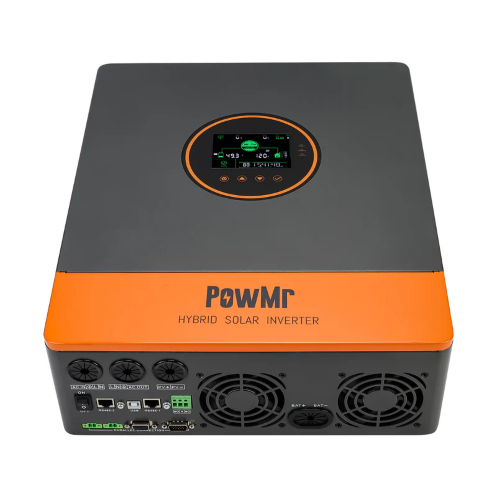 PowMr 5200W 48V Hybrid Solar Inverter 110V/120V/208V/240VAC 100A MPPT ...