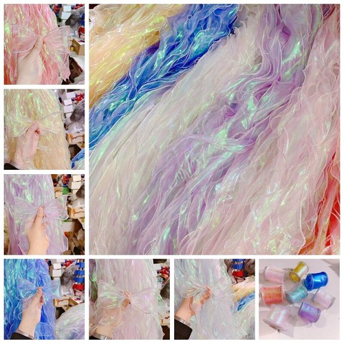 18M Shiny Mesh Trim Edge Falbala Sewing Dress Frill Laser Ribbon DIY ...