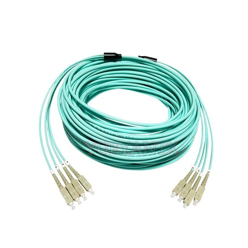120m Armored SC-SC UPC MM OM3 10GB Cable 4 Strand Fiber Optic Jumper ...