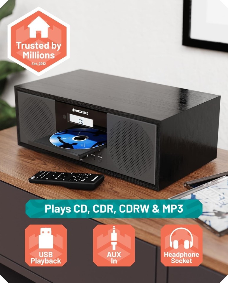 Bluetooth DAB+ Radio & CD Player OAKCASTLE DAB500 | eBay UK