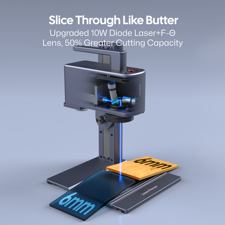 LaserPecker LP2 PLUS 10W Laser Engraver 4000mm/s Fast Speed Wood Metal ...