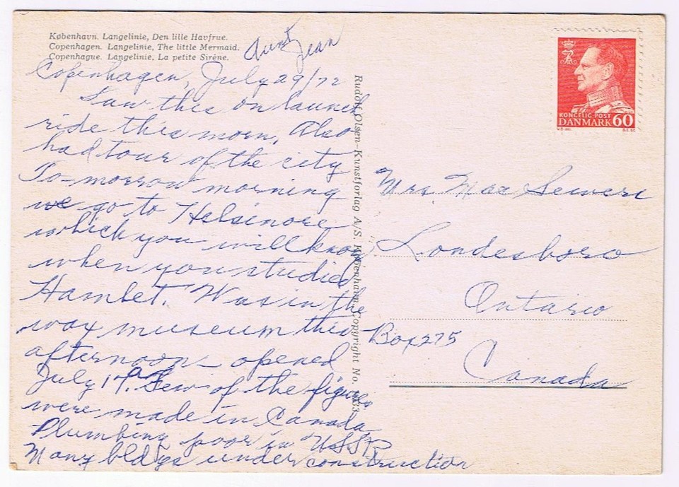 Postcard Copenhagen Norway Langelinie The Little Mermaid Statue | eBay