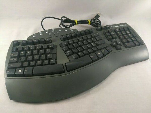 Fellowes Microban Ku-9938 Split Ergonomic Design US Keyboard for sale ...