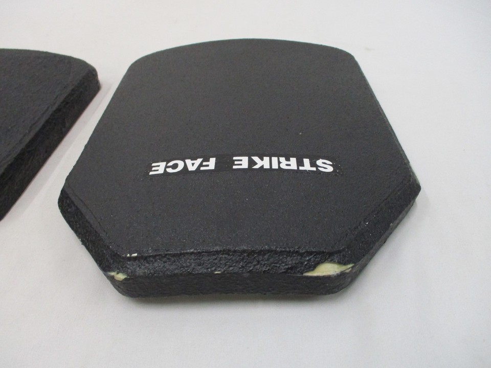 10x12 TAP STRIKE FACE (2) PLATES BODY ARMOR INSERTS LEVEL 3 GAMMA PLUS ...