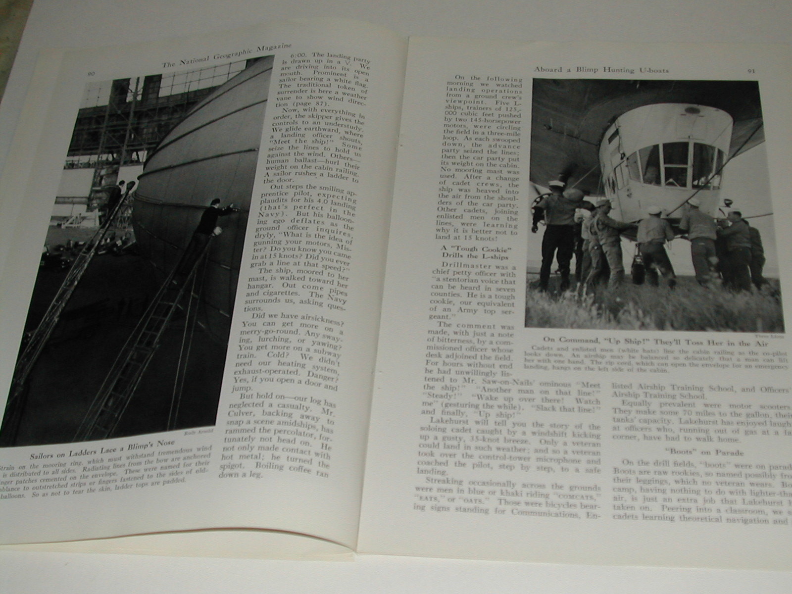 1943 SUBMARINE Hunting Navy Blimps, magazine article, WWII, US coast ...