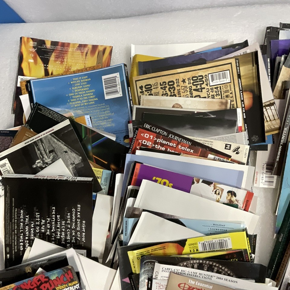 Big Lot Of Music CD Paper Inserts All Genres Collectible Album Art ...