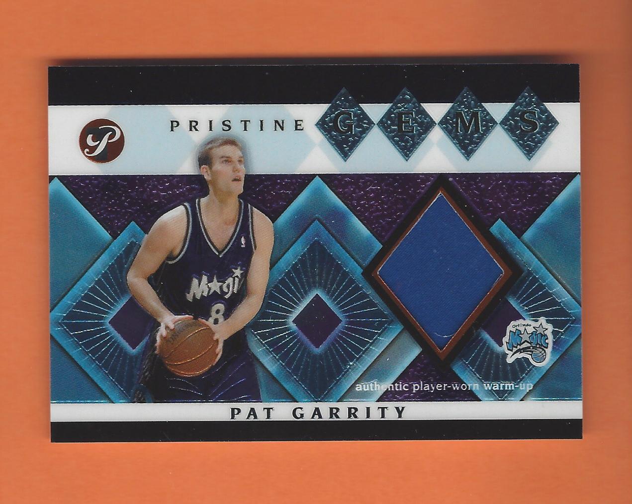 2003-04 TOPPS PRISTINE GEMS PAT GARRITY GAME-WORN WARM UP #GEM-PG ...