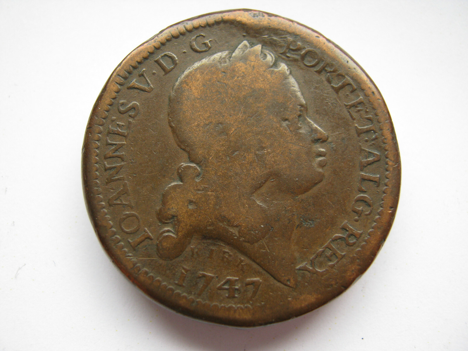 1747 Three Pound Twelve Pence coin weight for Portugal 8 Escudos in ...