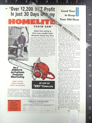 1955 ADVERTISING for Homelite chain saw model 17 5-30 | eBay