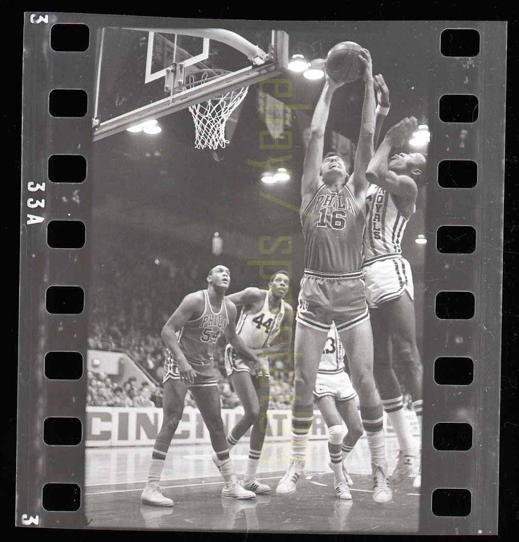 1971 Bailey Howell #16 - PHI 76ers @ CIN Royals - Vintage NBA Negative ...