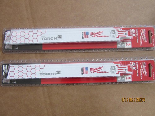 (10) Milwaukee 48-00-5788 Demolition Torch Sawzall Blades 9" 18TPI (2 ...