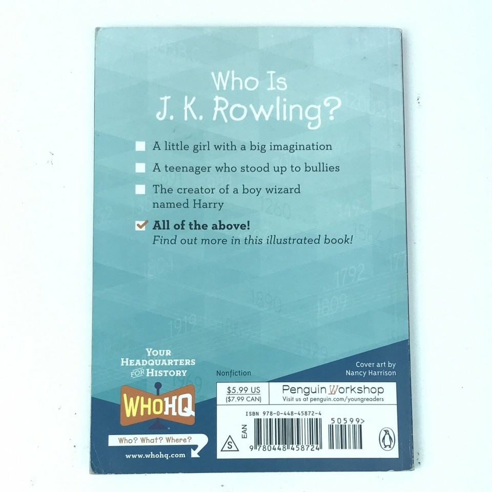 Who is J. K. Rowling? By Pam Pollack and Meg Belviso 9780448458724 | eBay