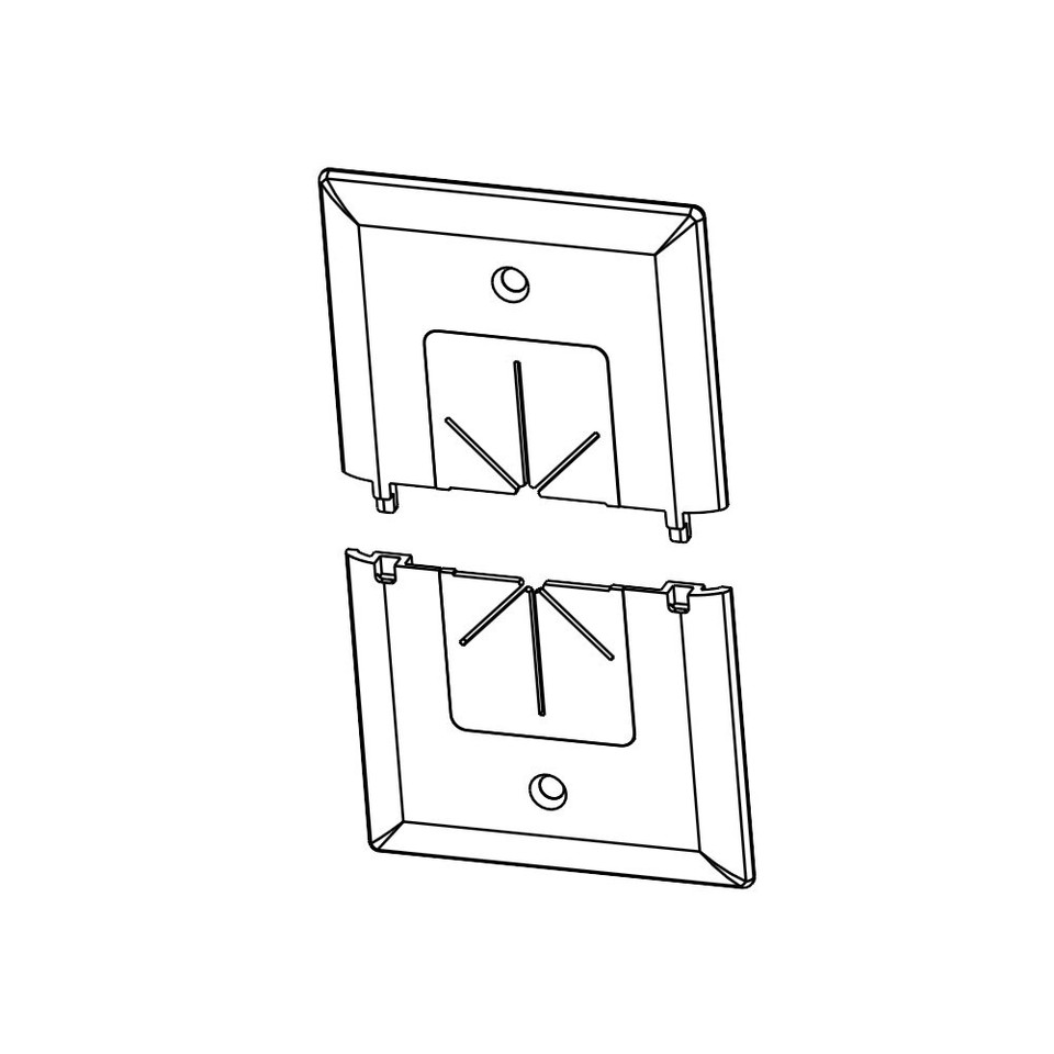 6 Pcs Split Wall Plate Flexible Opening Low Voltage HDMI AV Cables 1 ...