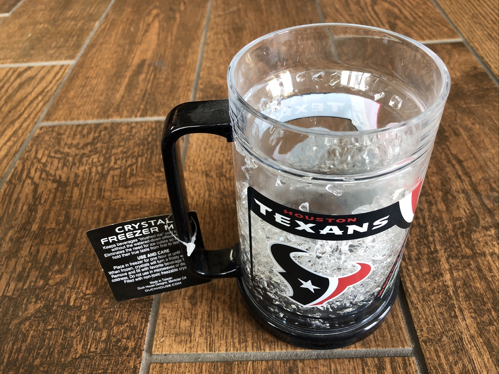 Brand New NFL Houston Texans 16oz Crystal Freezer Mug by Duck House ...