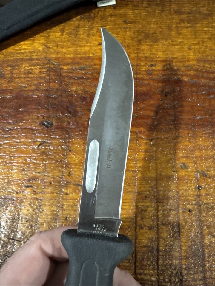Vintage 1988 BUCK 619 "Woodsmate" Fixed Blade Hunter W/Rubber Handle ...
