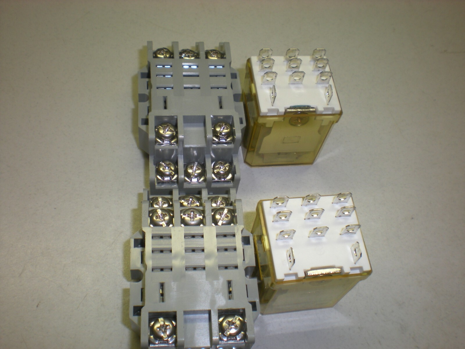 Lot of (2) Idec RH3BUL Relays with Idec SH3B-05 Din Rail Sockets - Test ...