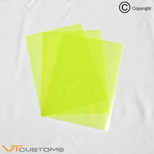 Fluorescent Yellow Headlight Tint Film [ 3 x A5 Sheets for Fog Light ...