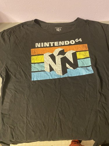 Nintendo 64 N64 Logo Black T-Shirt Size 2XL | eBay