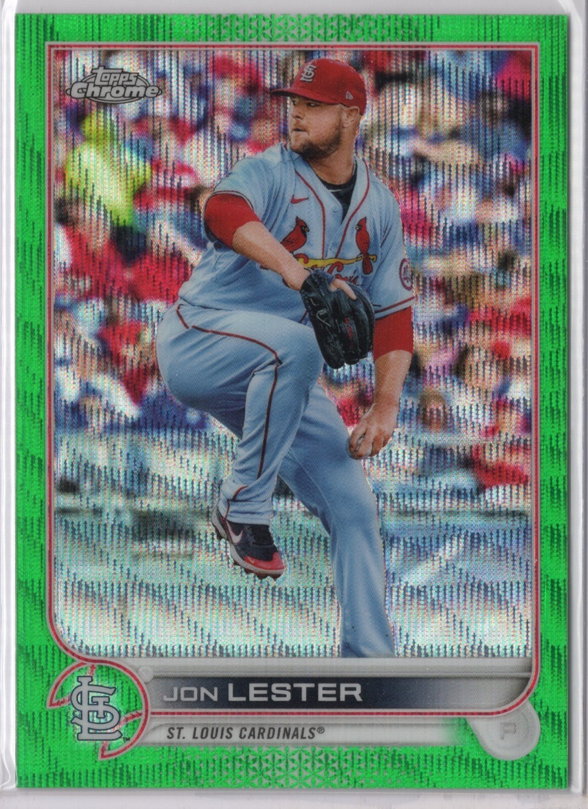2022 TOPPS CHROME GREEN REFRACTOR #187 JON LESTER 30/99 - ST. LOUIS CARDINALS | eBay