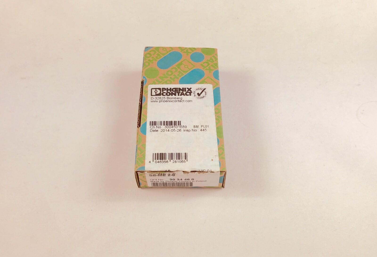 LOT OF 10 NEW PHOENIX CONTACT SB-ME 2-8 ORD. NO.: 3034468 CONNECTORS | eBay