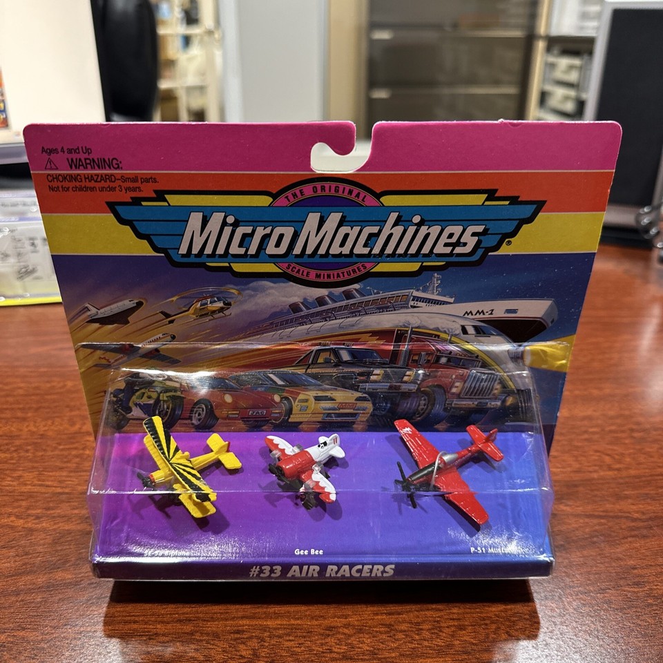 Micro Machines #33 Air Racers NIB NOS Sealed 1995 Planes Gee Bee P-51 ...