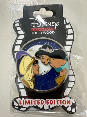 Disney Aladdin Pin - 25th Anniversary - Aladdin & Jasmine Framed Jumbo ...
