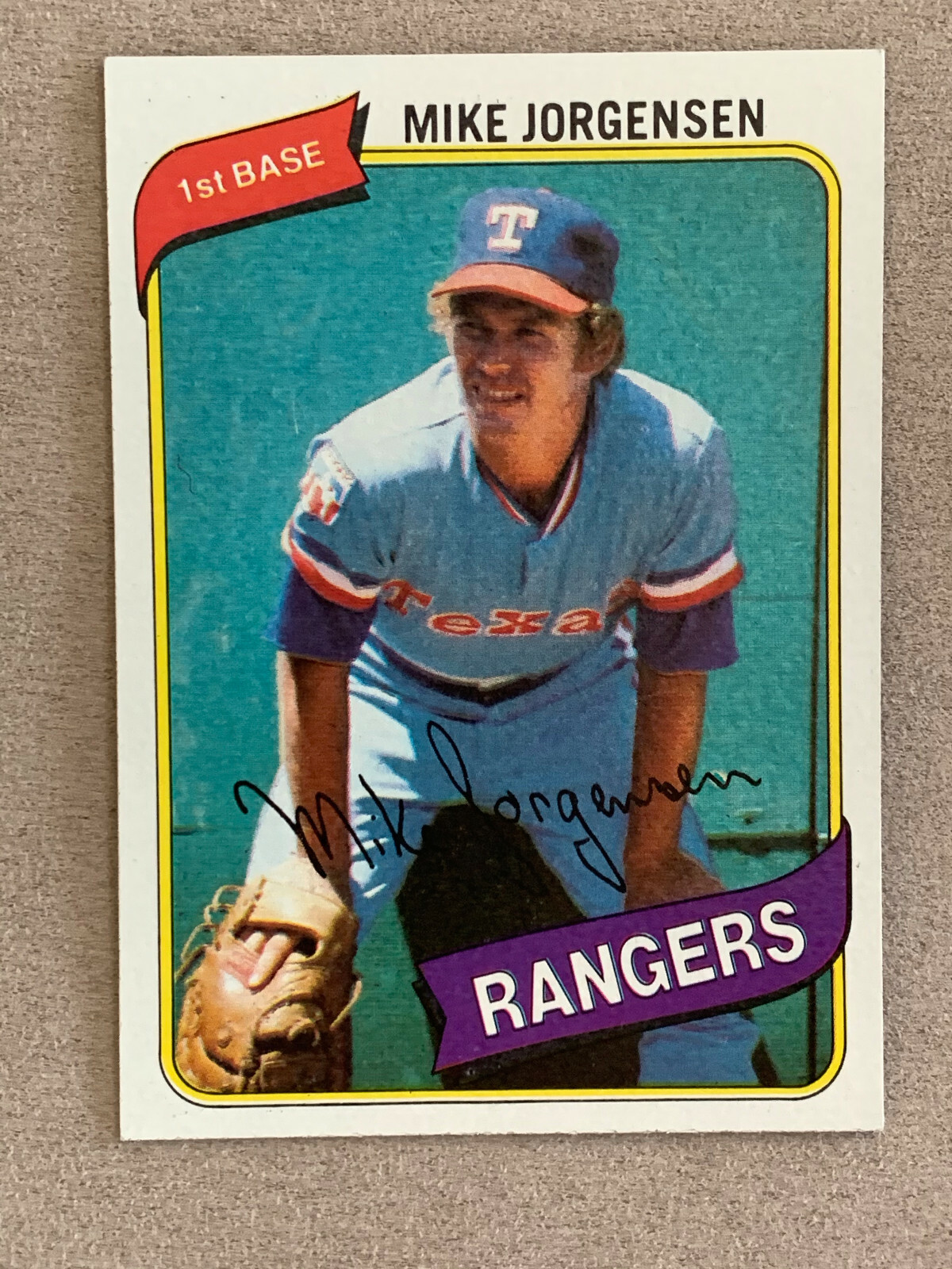 1980 Topps Baseball Card #213 Mike Jorgensen Texas Rangers NMMT Free ...