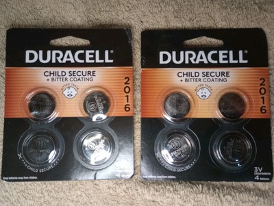 Duracell CR2016 DL2016 3V Lithium Coin Battery Long Lasting [8 Pack ...