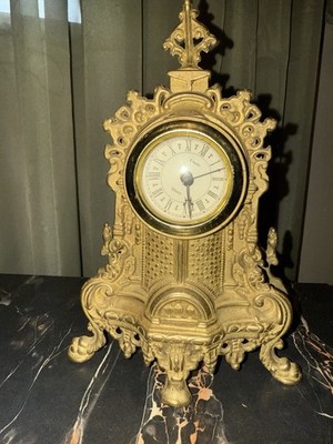 Vintage Gold Tone Uranio Brass Clock —Italy — 9.5” x 4” | eBay