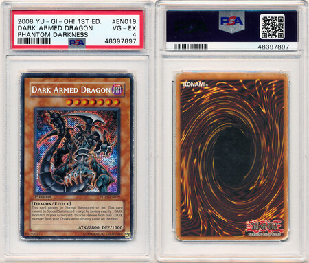 2Dark Armed Dragon - PTDN-EN019 - PSA 4 VG-EX - Secret Rare 1st Yugioh ...
