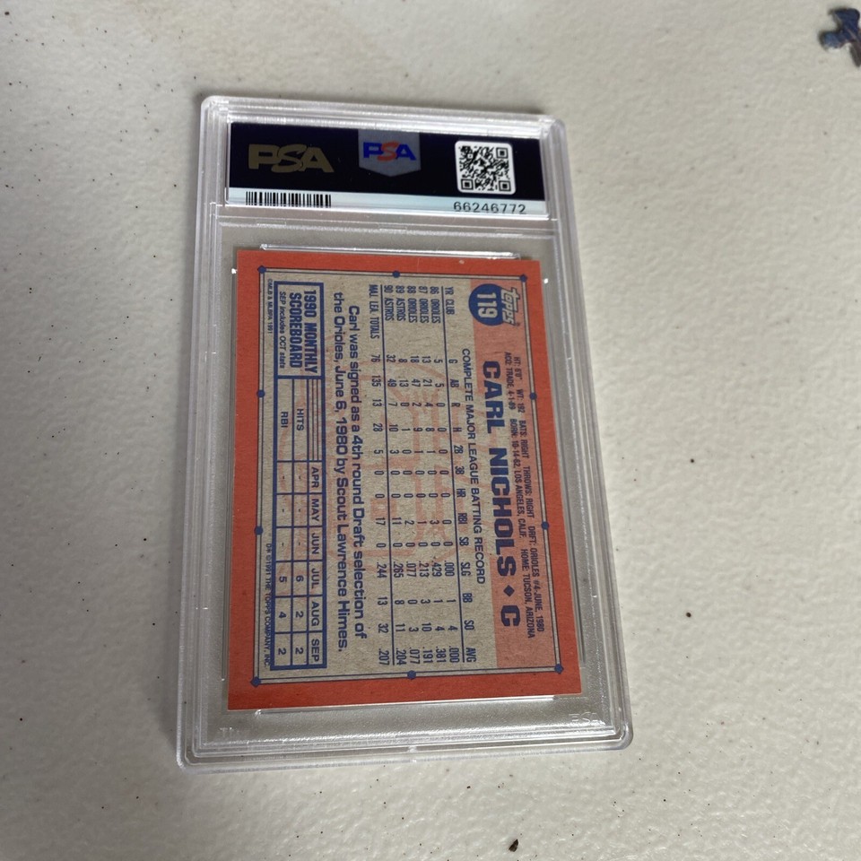 1991 Topps Desert Shield #119 CARL NICHOLS PSA 9 ASTROS | eBay