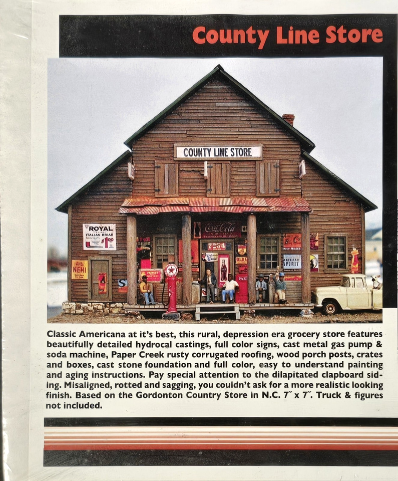 Downtown Deco HO Scale COUNTY LINE STORE Cast Hydrocal Building Kit DD ...