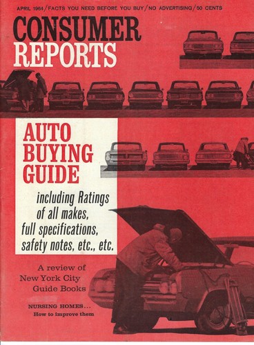 1964 new cars in Consumer Reports Auto Guide. Chevrolet, Ford, Chrysler ...