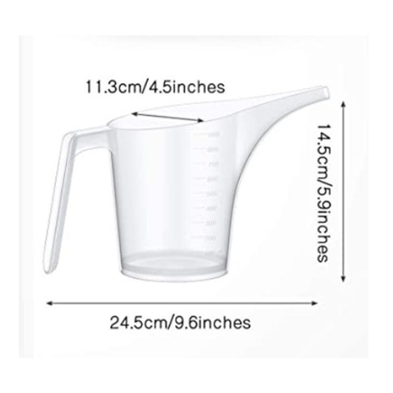 1 Liter Funnel Pitcher Liquid Measure Jug with Graduated Surface Baking ...
