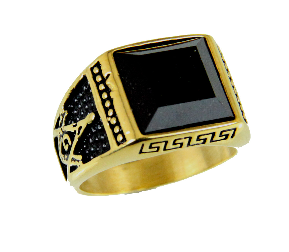 T53 Masonic Ring Mason Scottish Rite Prince Hall Black Stone AEAONMS ...