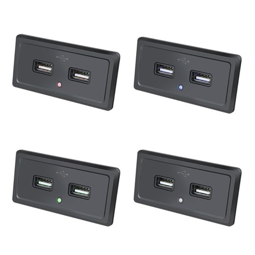 12V 24V RVs USB Wall Outlet 3.1A Fast Charge USB Socket Car Chargers ...